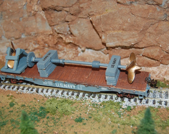 HO Scale US Navy Flat Car W/ Ships Propeller and Shaft. - Etsy