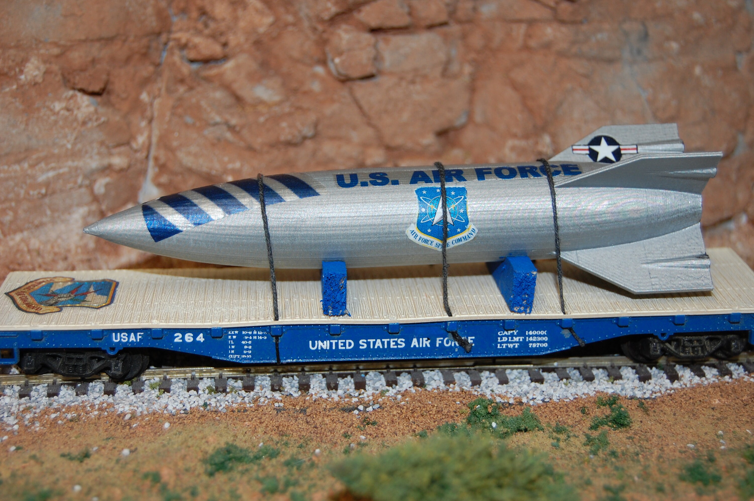 HO Scale US Air Force Rocket on Flatcar - Etsy
