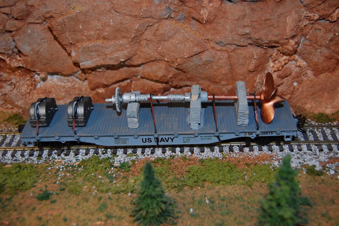 HO Scale US Navy Flat Car W/ship's Propeller Shaft and Propeller. - Etsy