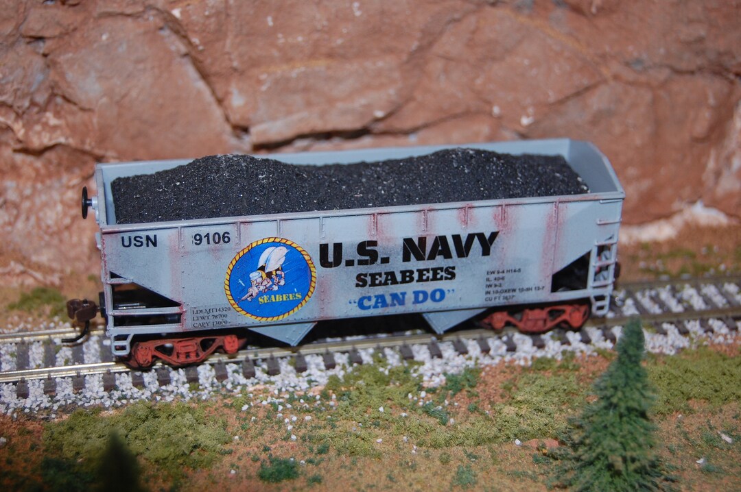 HO Scale US Navy Seabees Hopper Car - Etsy