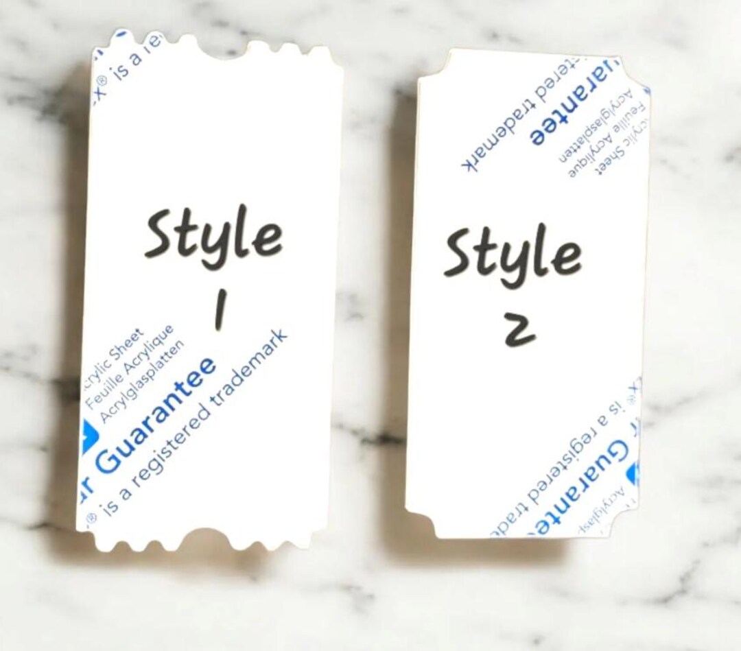 Cast Acrylic Ticket Blank: Sublimation & Vinyl Crafts - Etsy