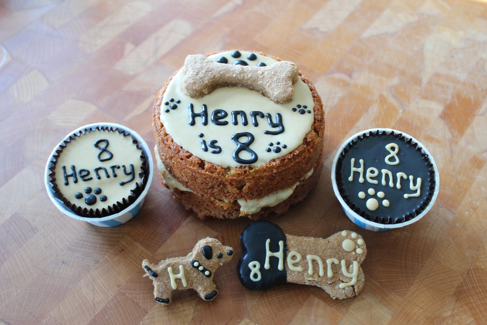 Dog Birthday Boy Cake and PupCakes | Etsy