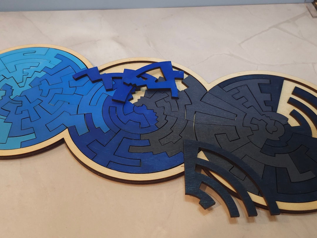 Wooden Circle Puzzle - Etsy