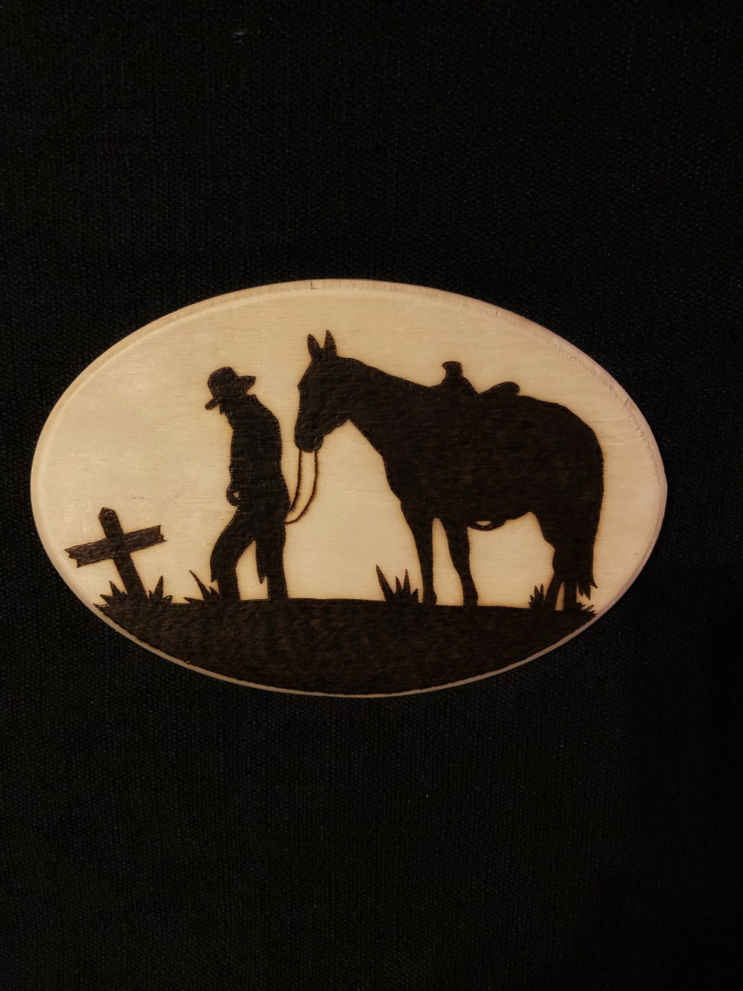 Mourning Cowboy Wood Burning - Etsy