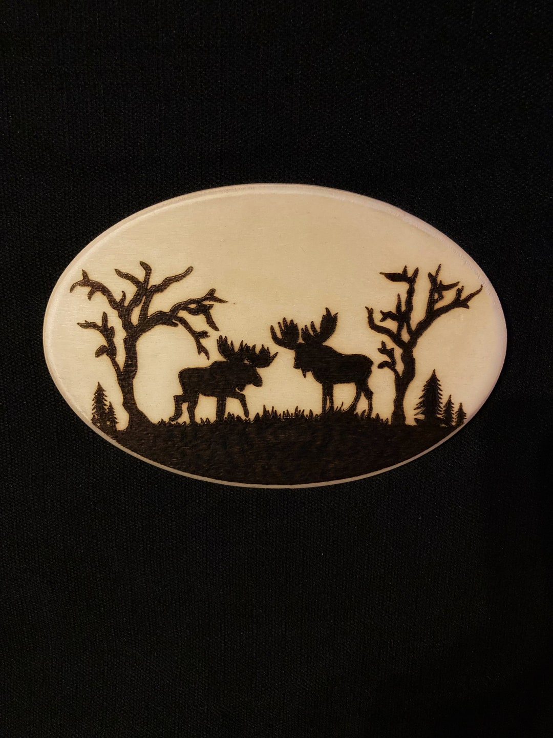 Meeting of the Moose - Wood Burning - Etsy