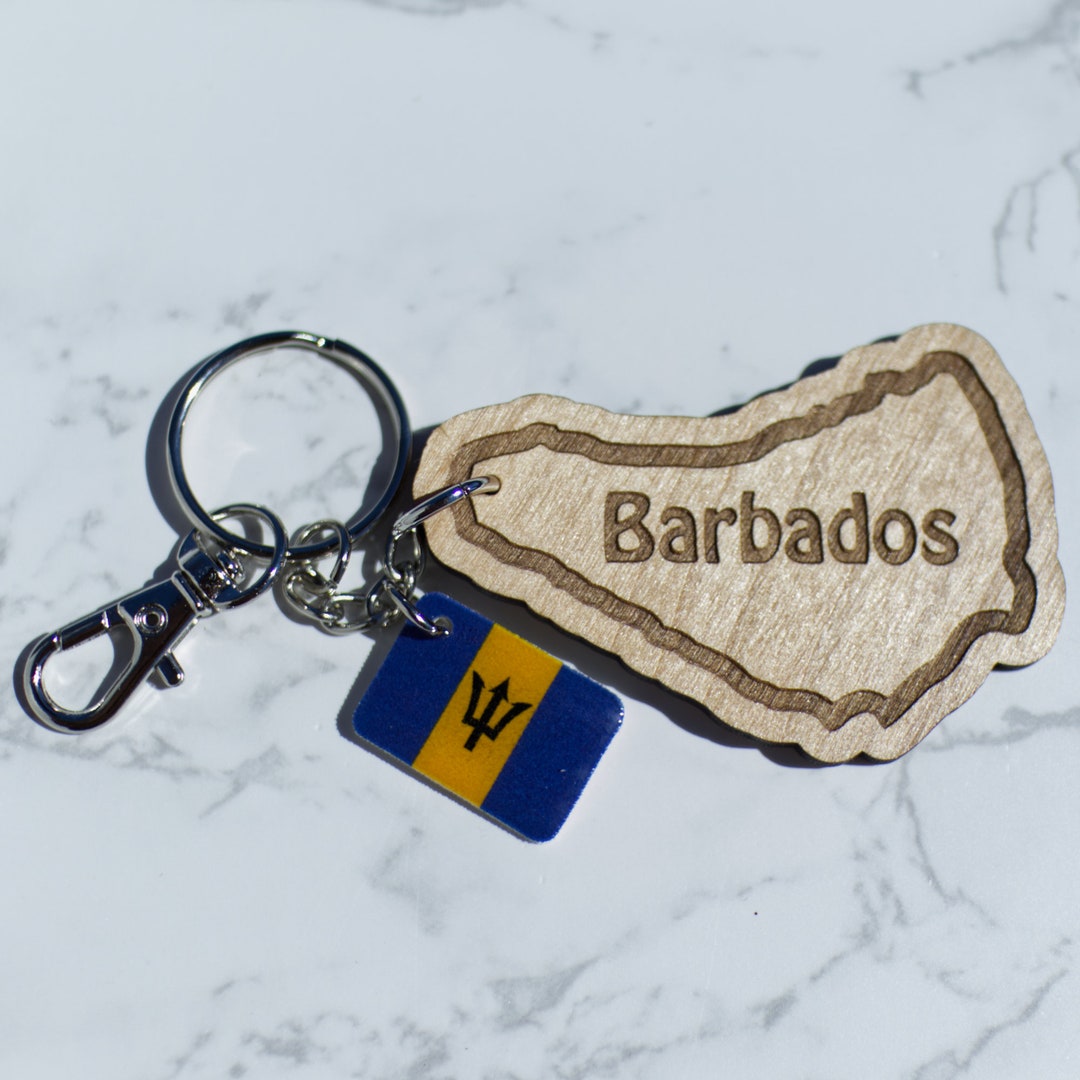 Barbados (bajan) Keychain Various Styles Made of Wood or Acrylic - Etsy