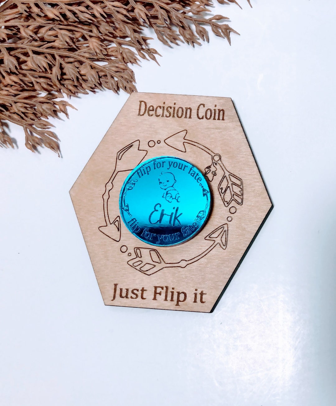 Parent Decision, Flip Coin, Baby Shower Gift, New Baby Gift, Decision ...