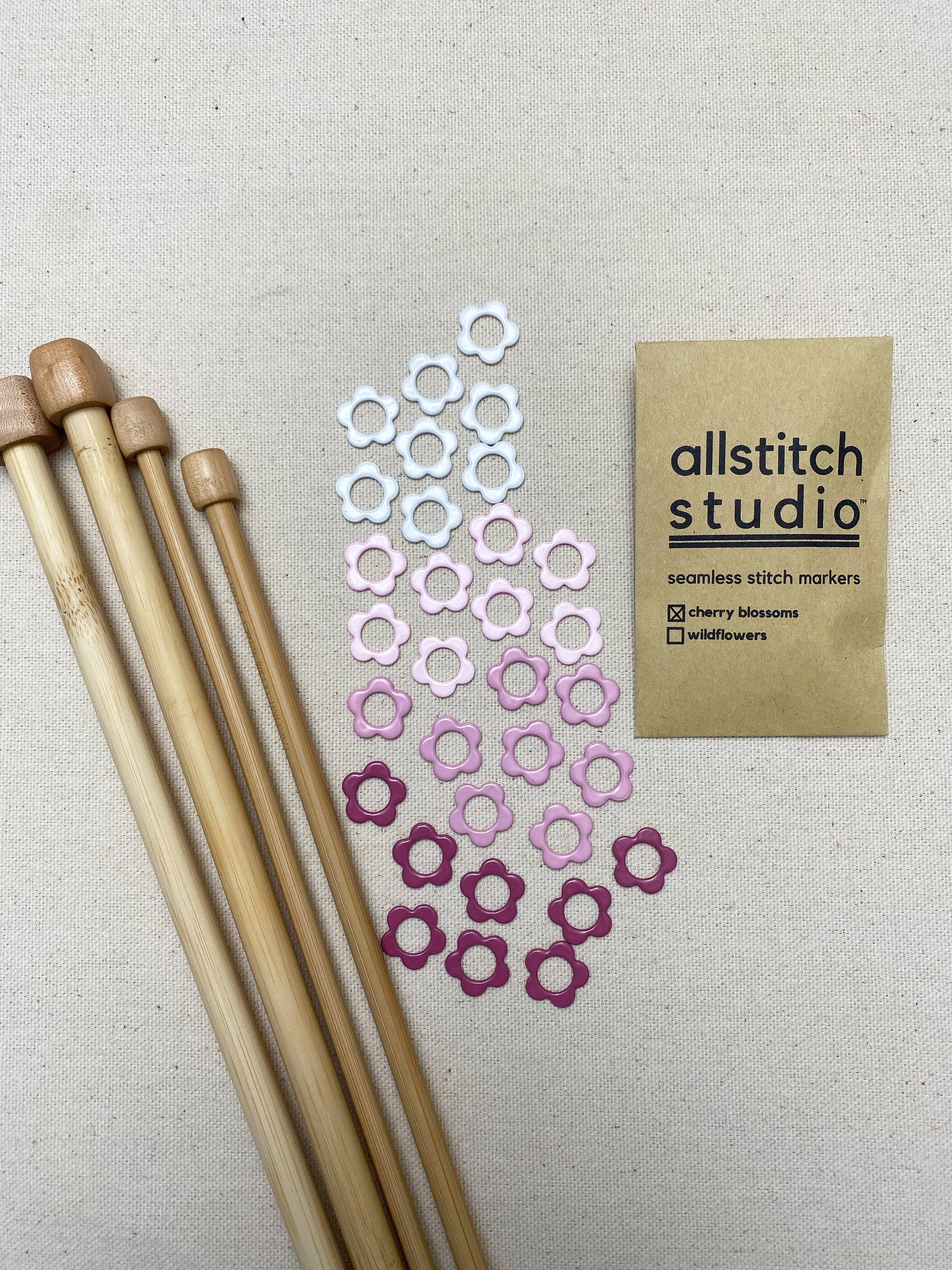 Large Flower Stitch Markers for Knitting Needles Set of 32 - Etsy