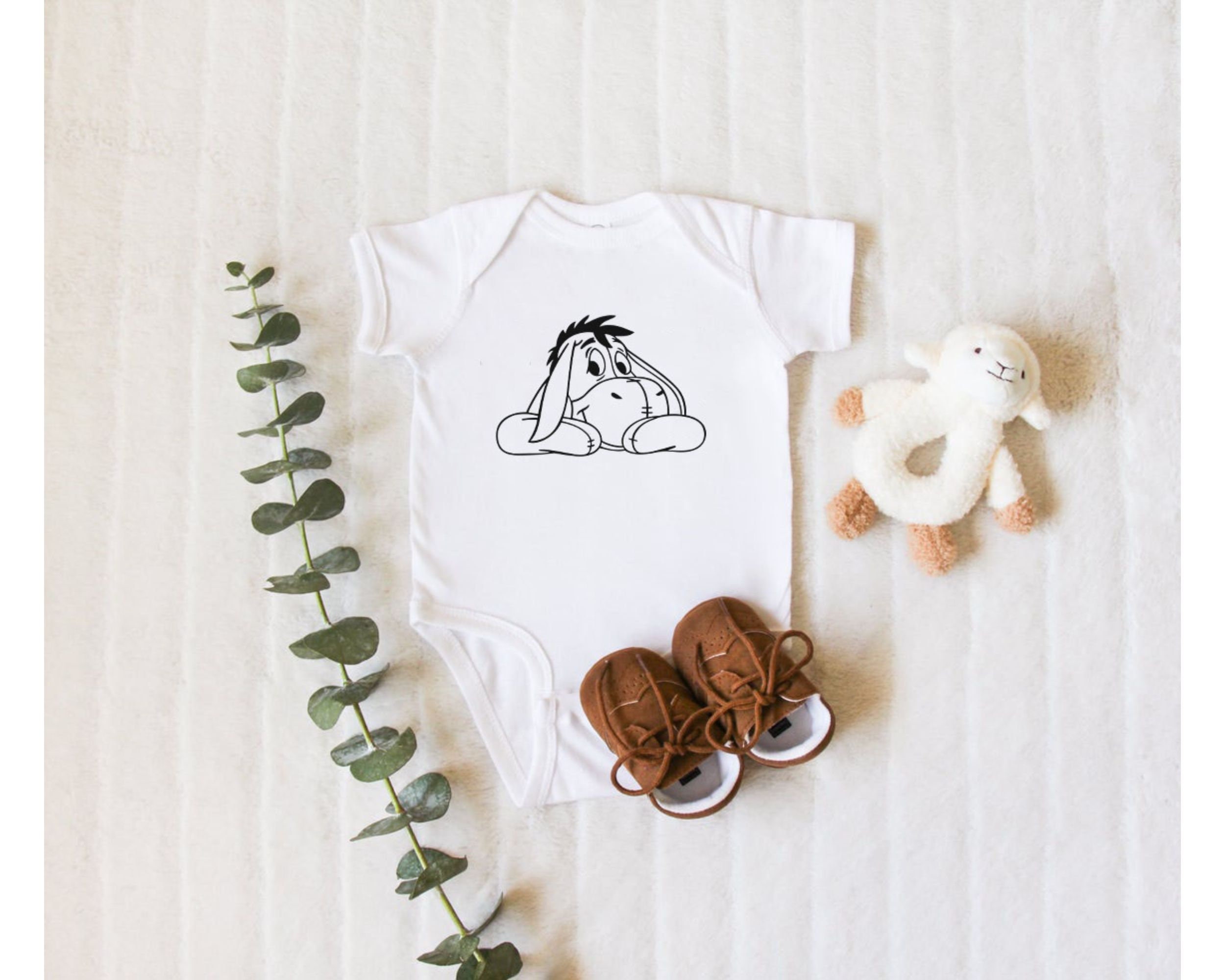 Baby Eeyore Pose Outline Infant Bodysuit Disney Winnie the - Etsy