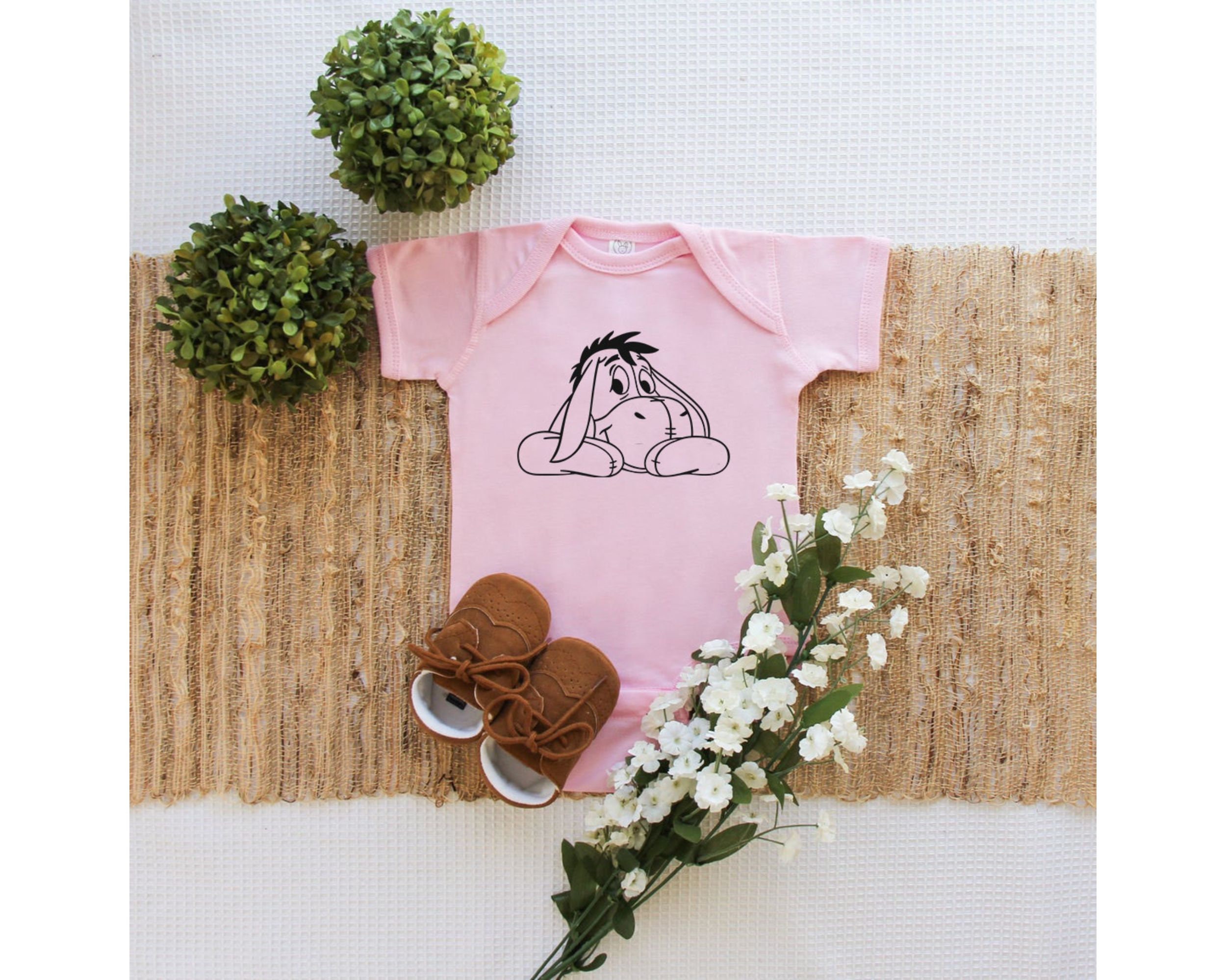 Baby Eeyore Pose Outline Infant Bodysuit Disney Winnie the - Etsy