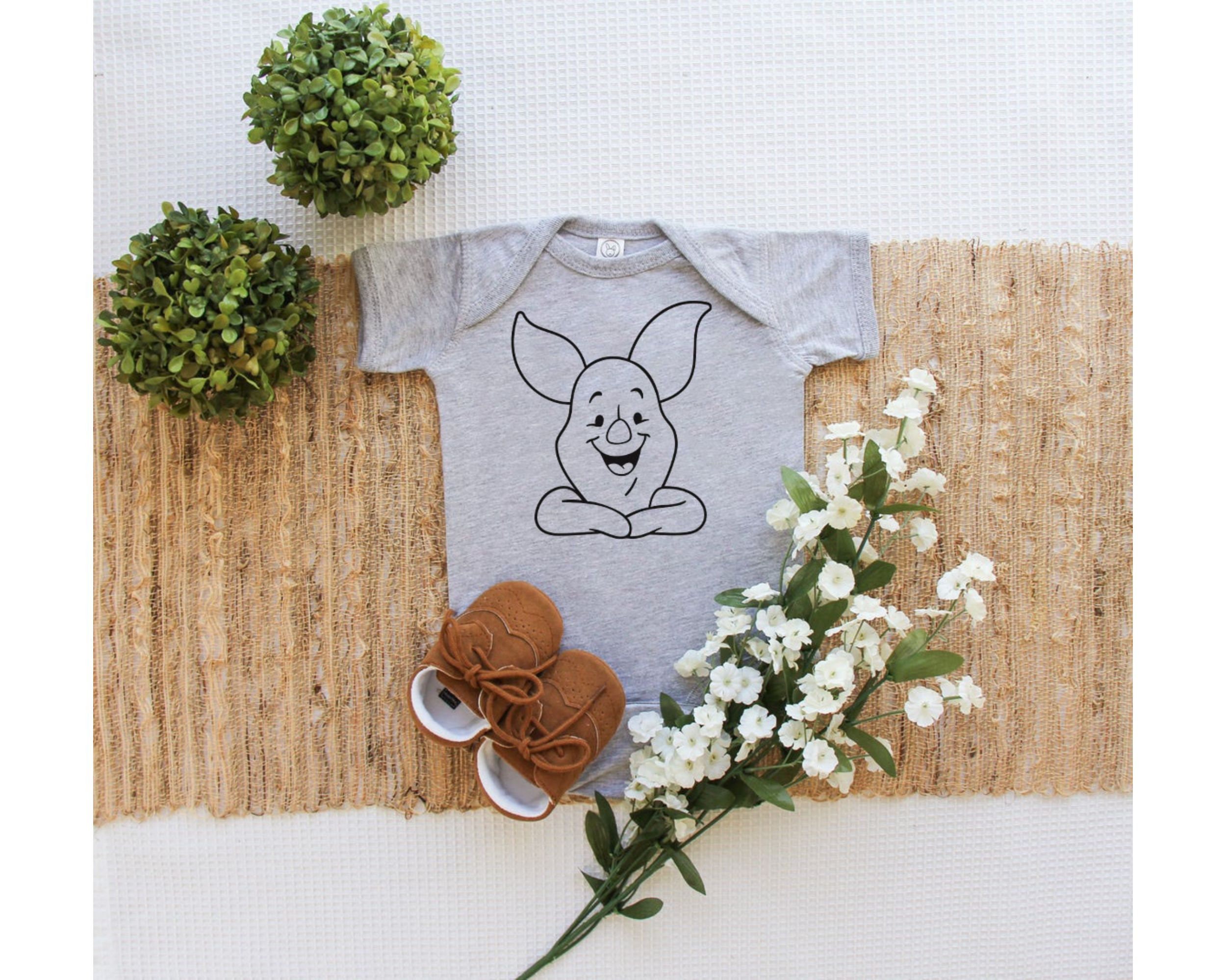 Baby Piglet Pose Outline Infant Bodysuit Disney Winnie the - Etsy