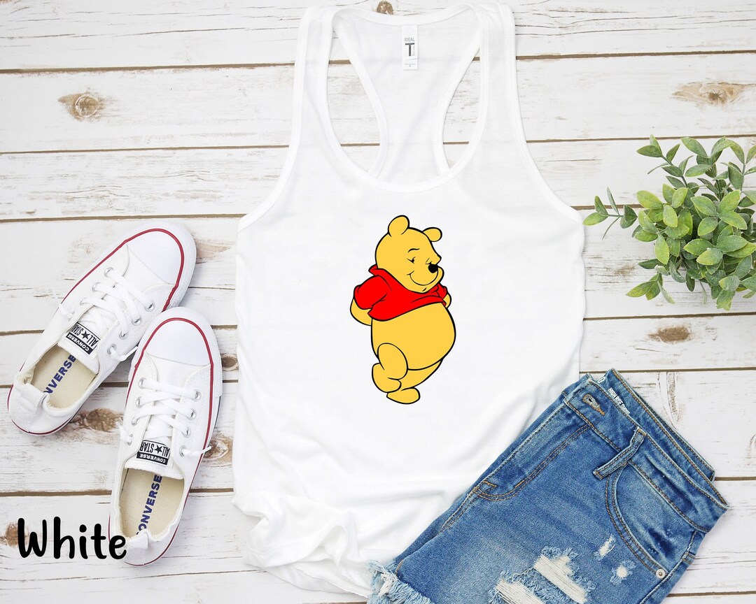 Pooh Bear the Shy Guy Womens Racerback Tank Disney World Tanks Piglet ...