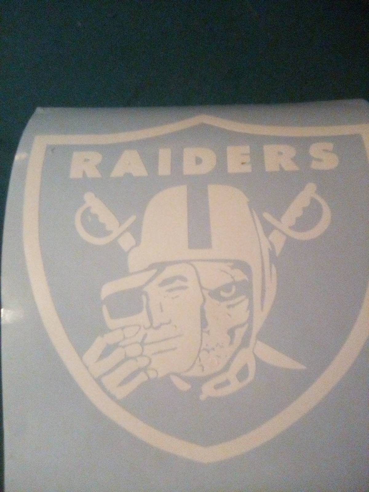 Raiders Football Team Car Decal White Vinyl Decal - Etsy