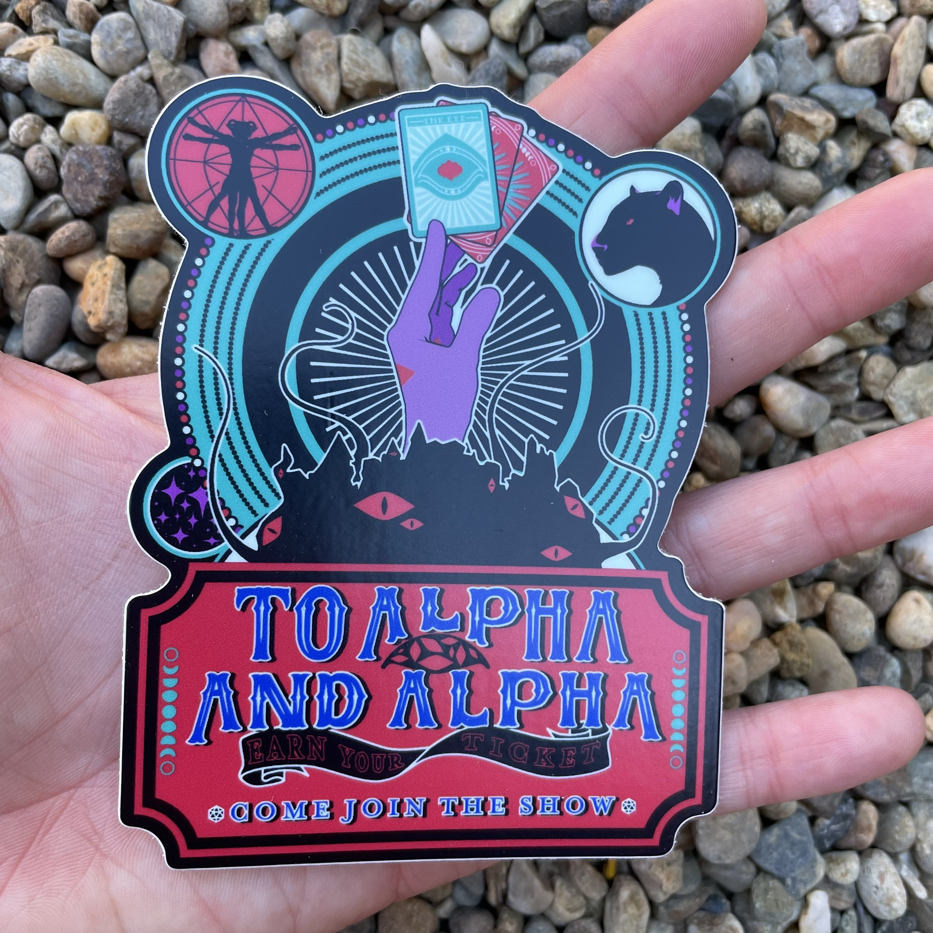 To Alpha and Alpha Die-cut Sticker - Etsy