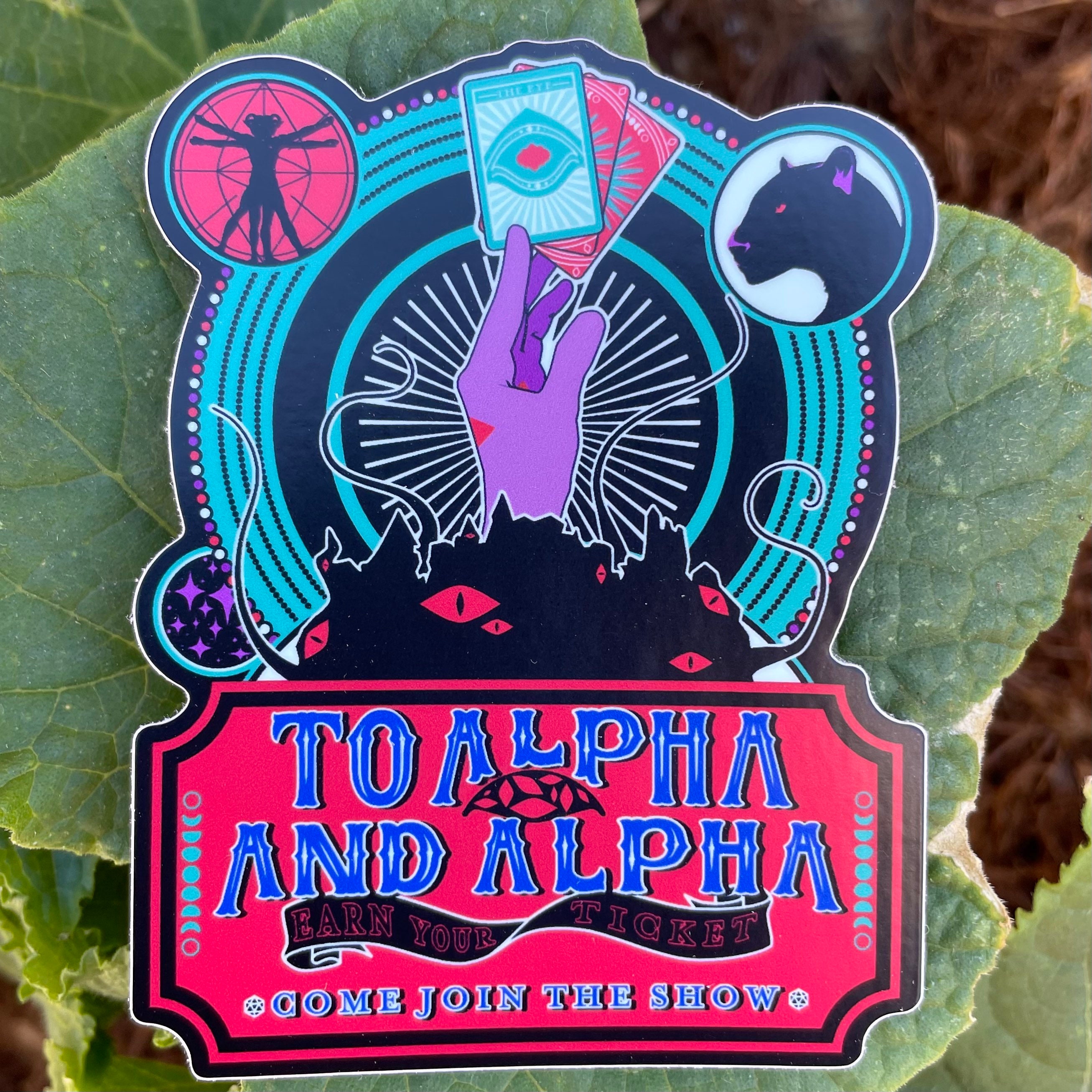 To Alpha and Alpha Die-cut Sticker - Etsy