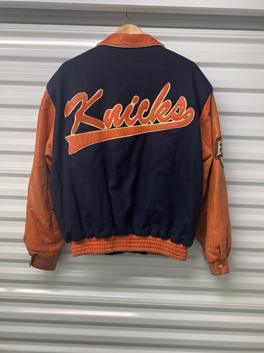 Vintage 90s New York Knicks Jeff Hamilton Varsity Leather Jacket Size Mens Large - Etsy