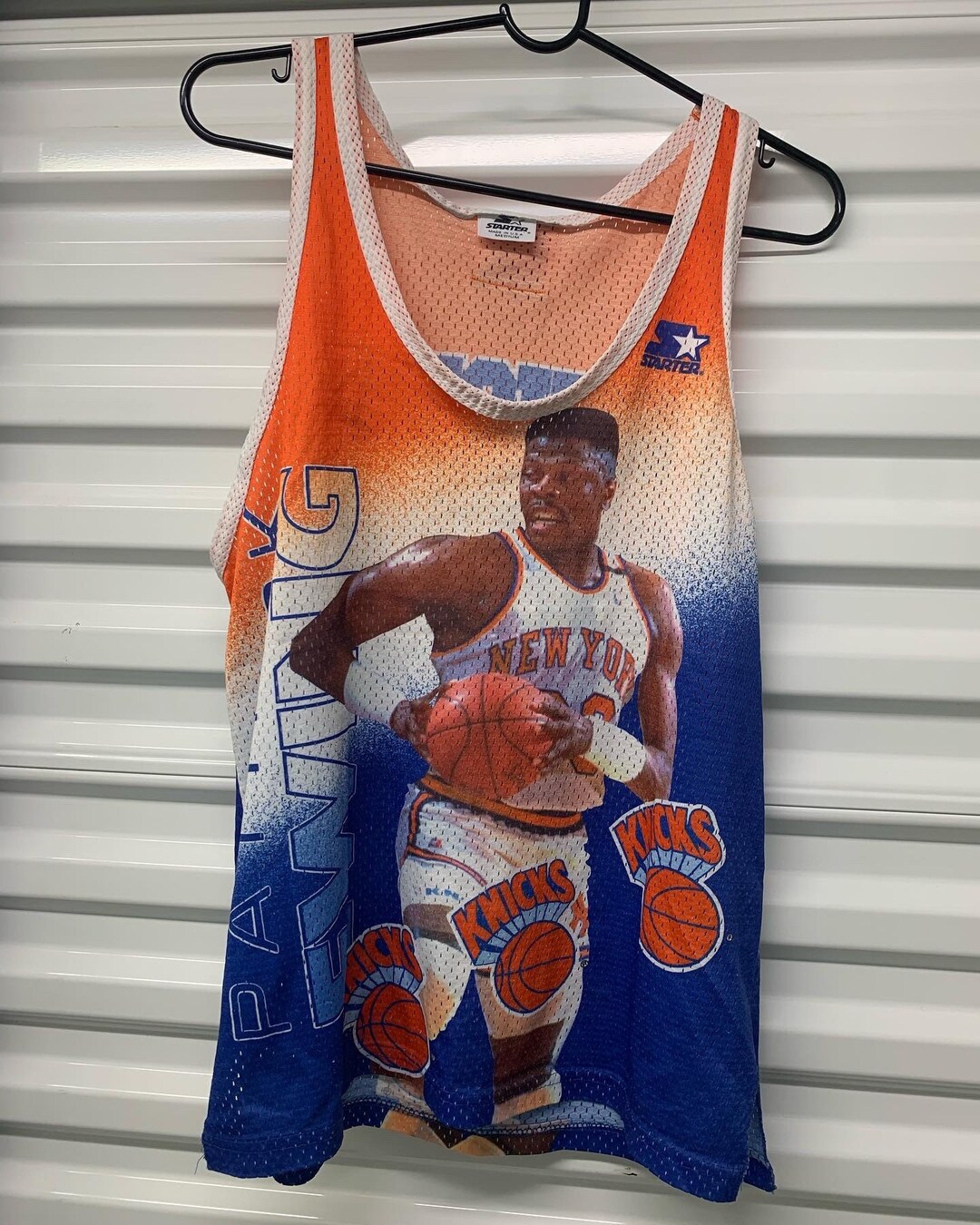 Vintage 90’s New York Knicks Starter Patrick Ewing Tank Top Jersey Men ...