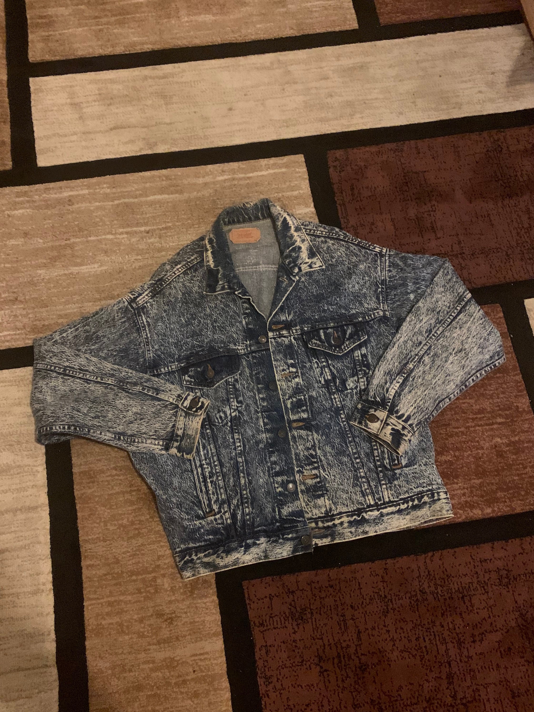 Vintage 90s Levi Stone Wash Jean Jacket Mens XL | Etsy