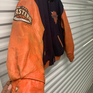 Vintage 90s New York Knicks Jeff Hamilton Varsity Leather Jacket Size Mens Large - Etsy