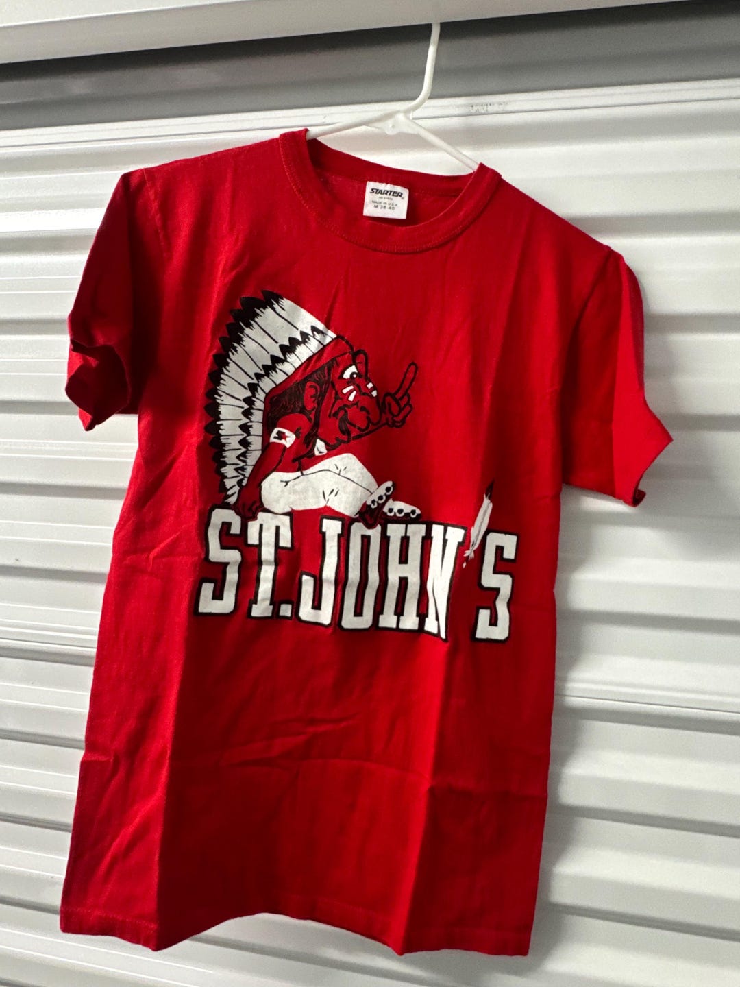 Vintage 90's St John's University Redmen Basketball Starter T-shirt Men ...