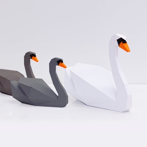 Swan - DIY Papercraft, Lowpoly, Origami, Wedding Decoration, Paper ...