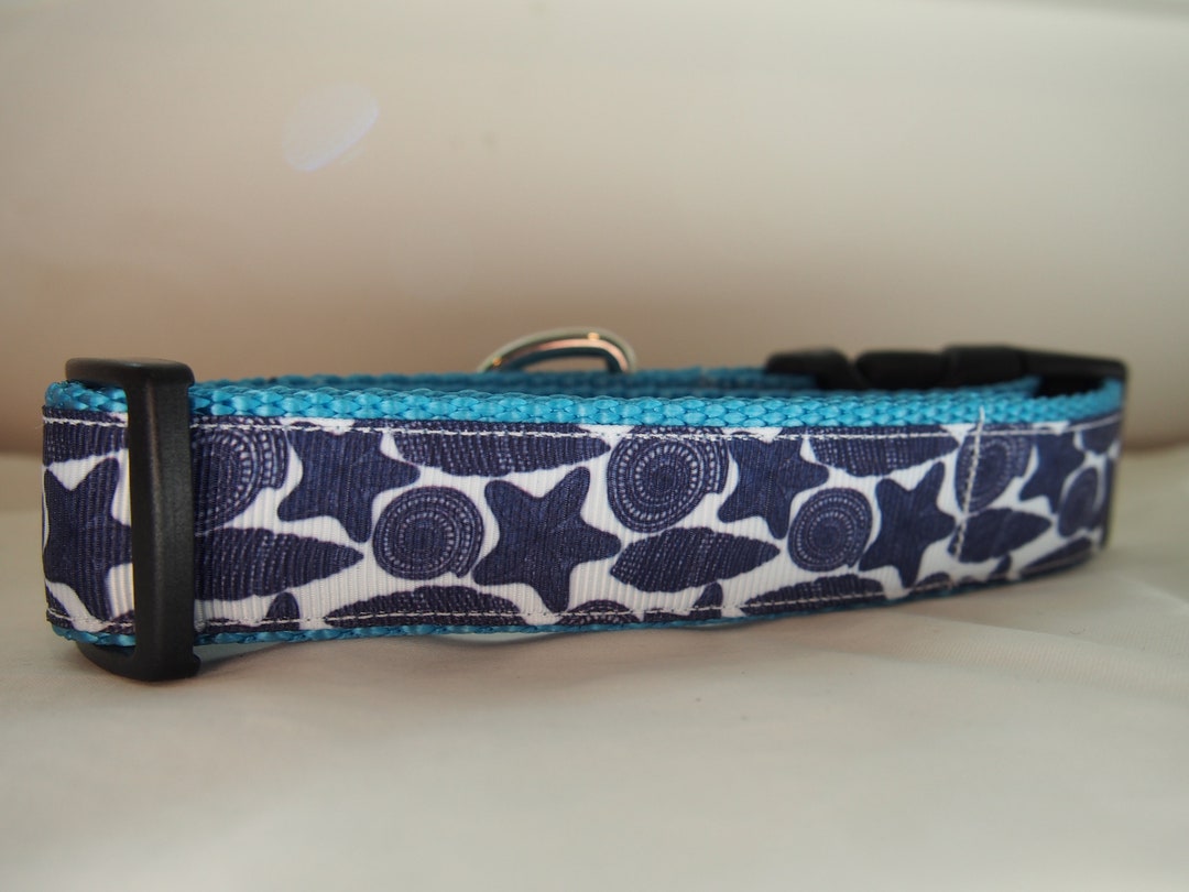 Seashell Dog Collar 1 Inch Wide size Small/medium - Etsy