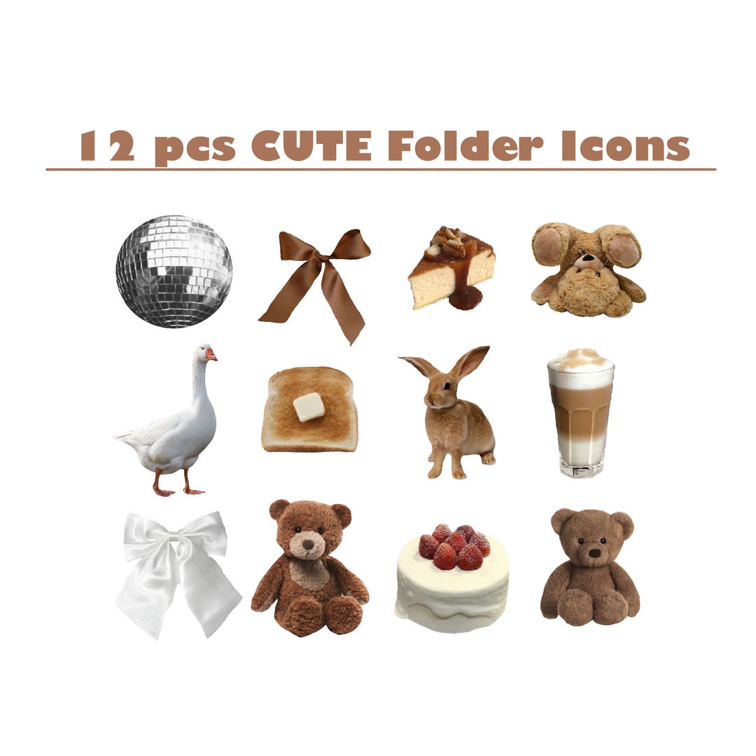 Cute Icons for Mac & PC, Folder Icons, File Icons, Mac, PC, Instant ...