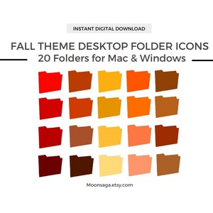 Fall/ Autumn Folder Icons/ Desktop Organizer/ Halloween & Pumpkin ...