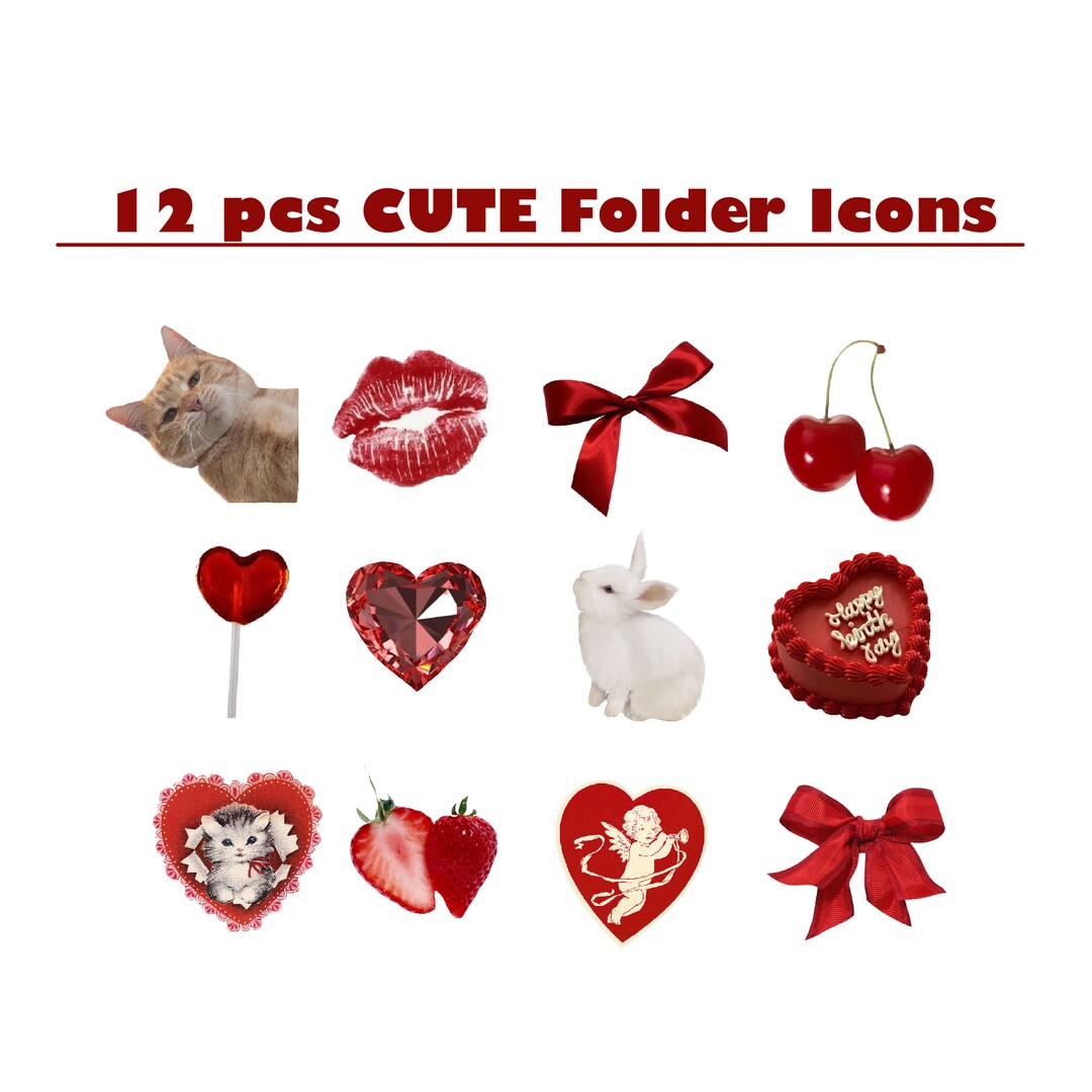 Cute Icons for Mac & PC, Folder Icons, File Icons, Mac, PC, Instant ...