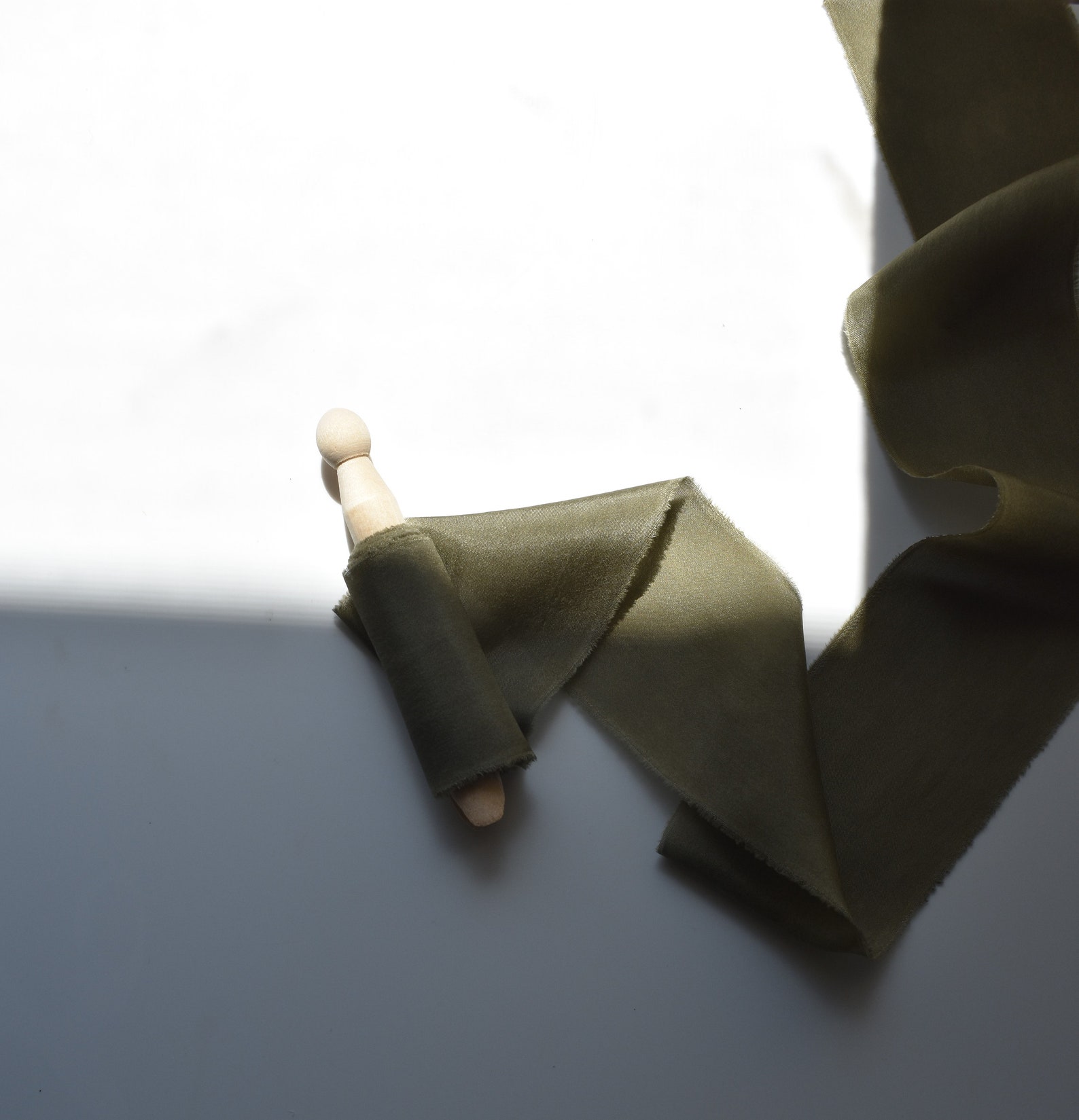 Deep Green Silk Ribbon / 2 X 3yds Naturally Dyed Silk - Etsy