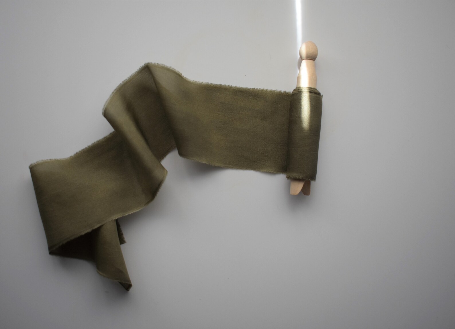 Deep Green Silk Ribbon / 2 X 3yds Naturally Dyed Silk - Etsy