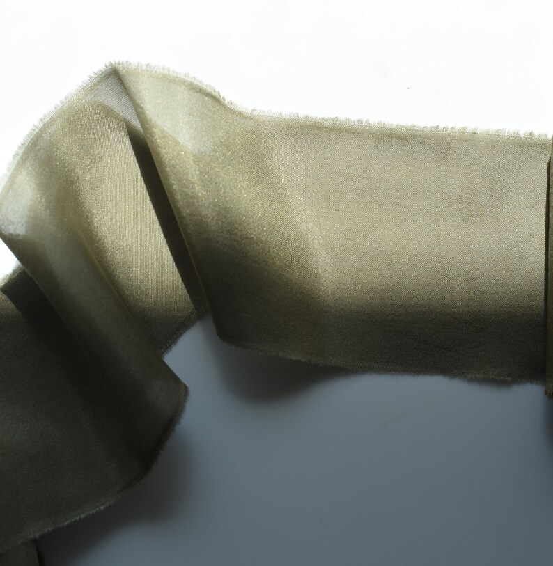 Deep Green Silk Ribbon / 2 X 3yds Naturally Dyed Silk - Etsy