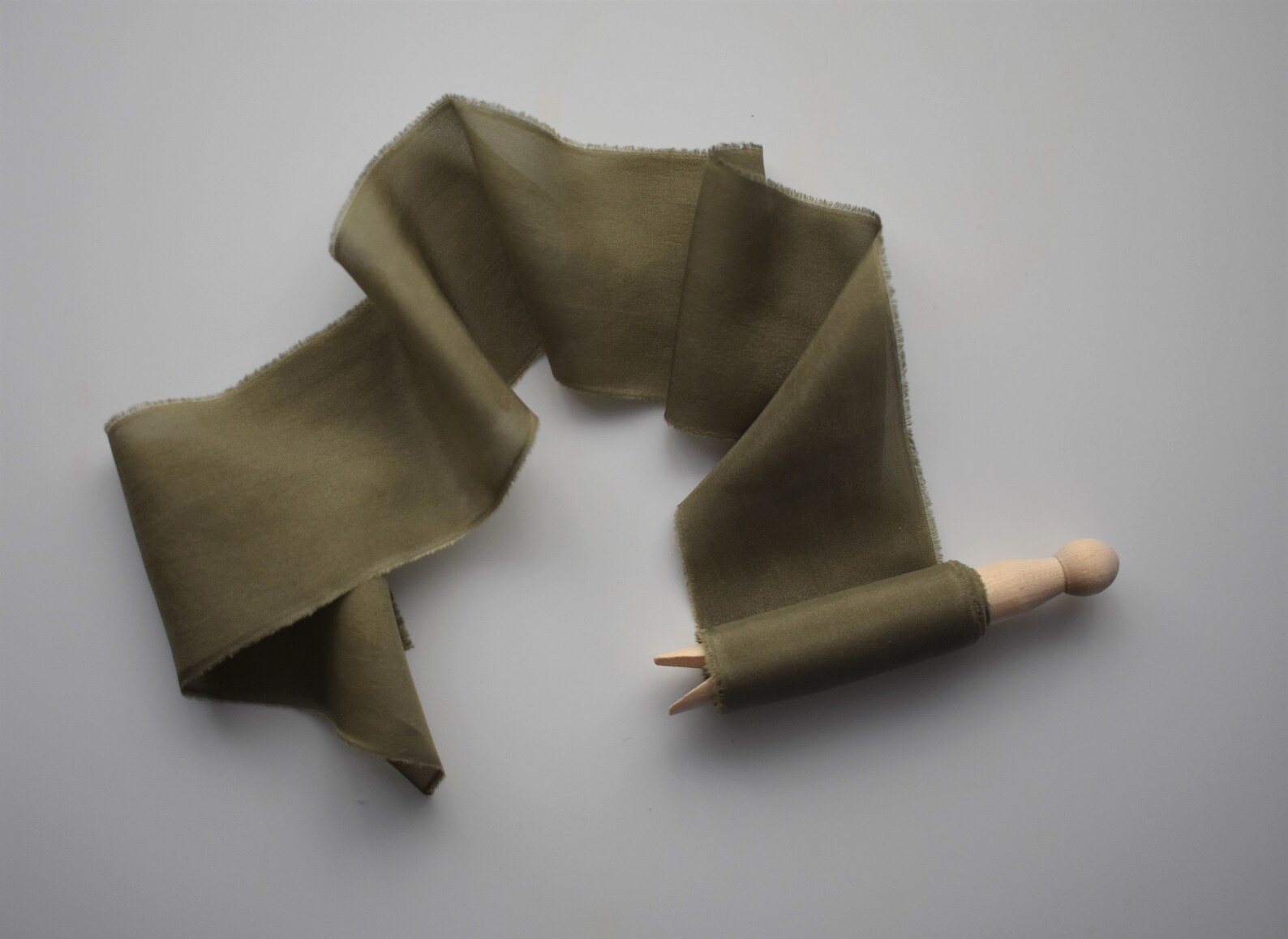 Deep Green Silk Ribbon / 2 X 3yds Naturally Dyed Silk - Etsy