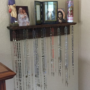 Rosary Shelf / Holy Cards / Icons / Statues - Etsy