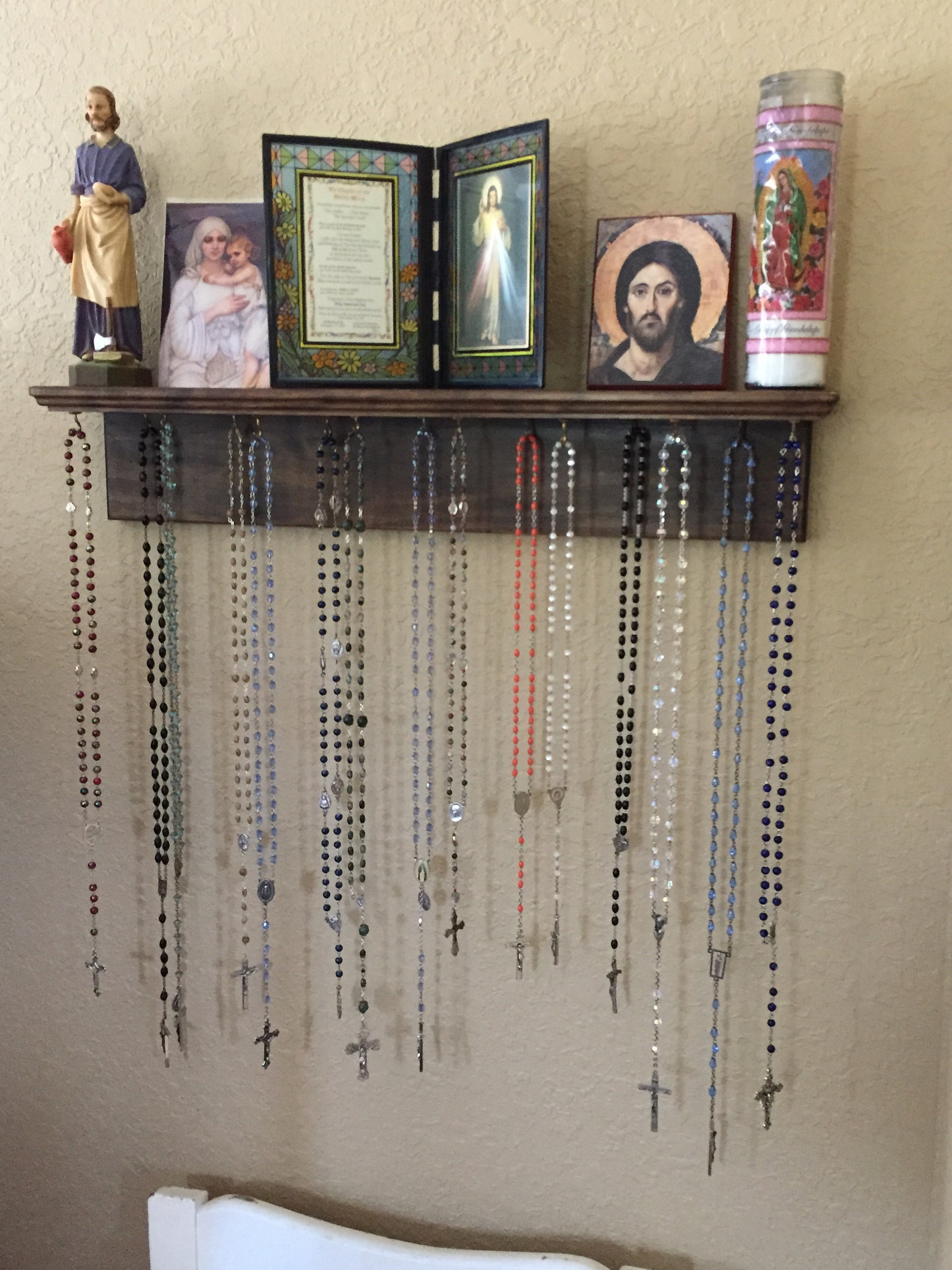 Rosary Shelf / Holy Cards / Icons / Statues - Etsy