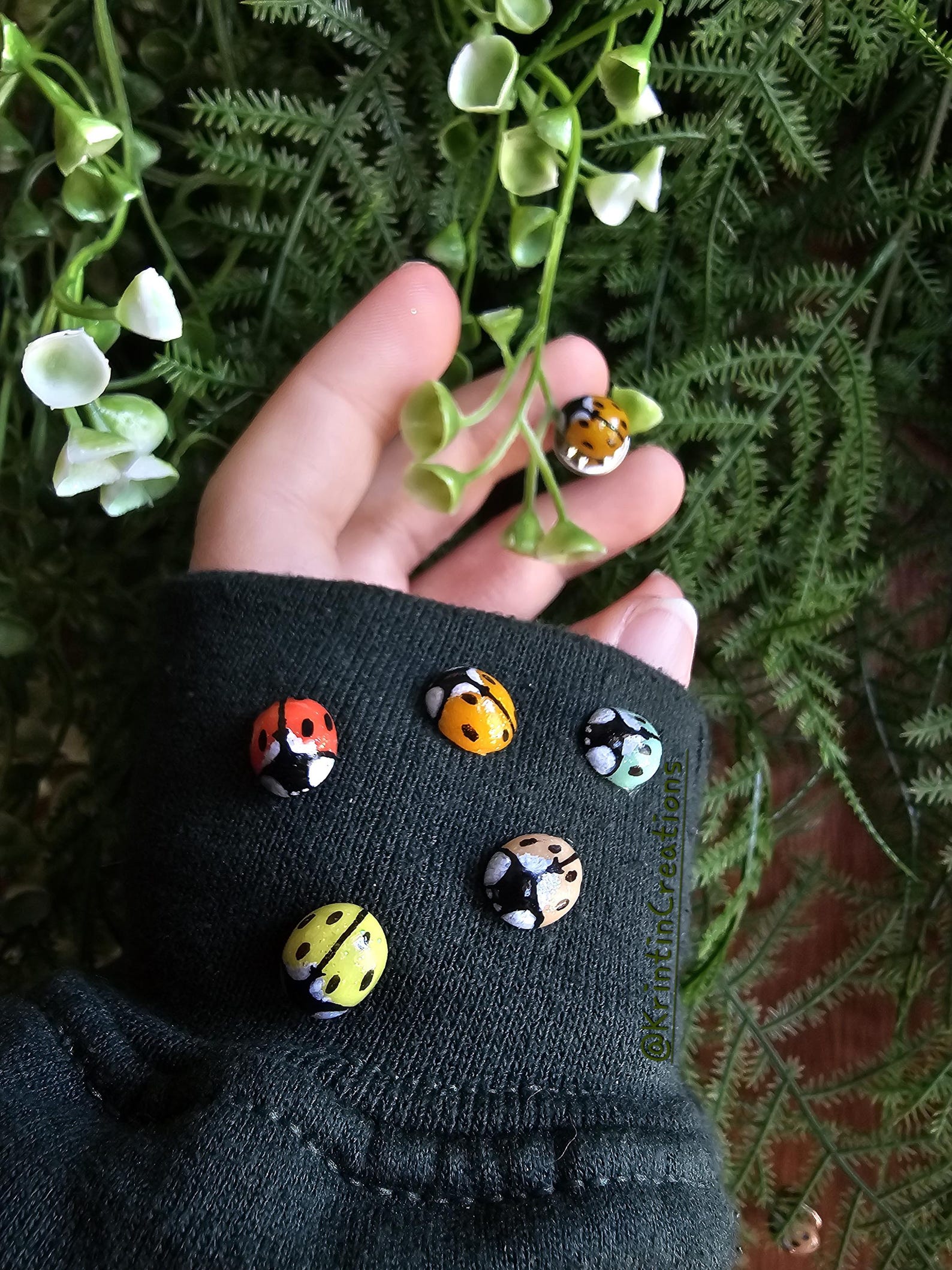 Glitter Colorful Pastel Ladybug Pins, Ladybug Pin, Clay Art, Bug Art ...