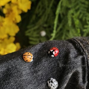 Ladybug Pins, Realistic Ladybug Pin, Clay Art, Bug Art, Spring Gifts ...
