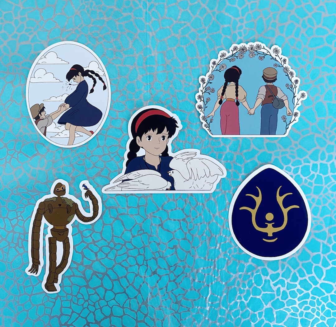 Japanese Anime Girl Anime Stickers Magical Castle in the Sky ...