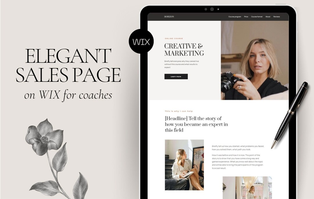 Wix Website Template for Entrepreneurs, Life Coach, Influencer ...