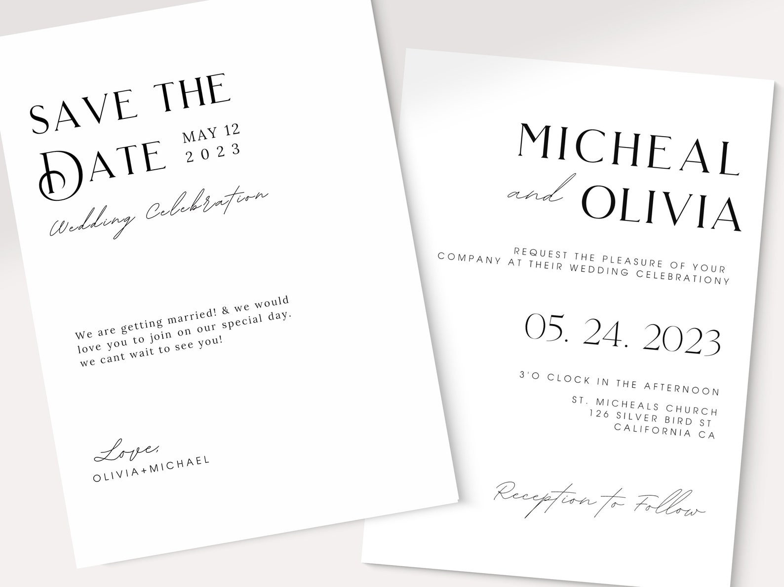 Save The Date Template Modern Save The Date Template Minimal Save The