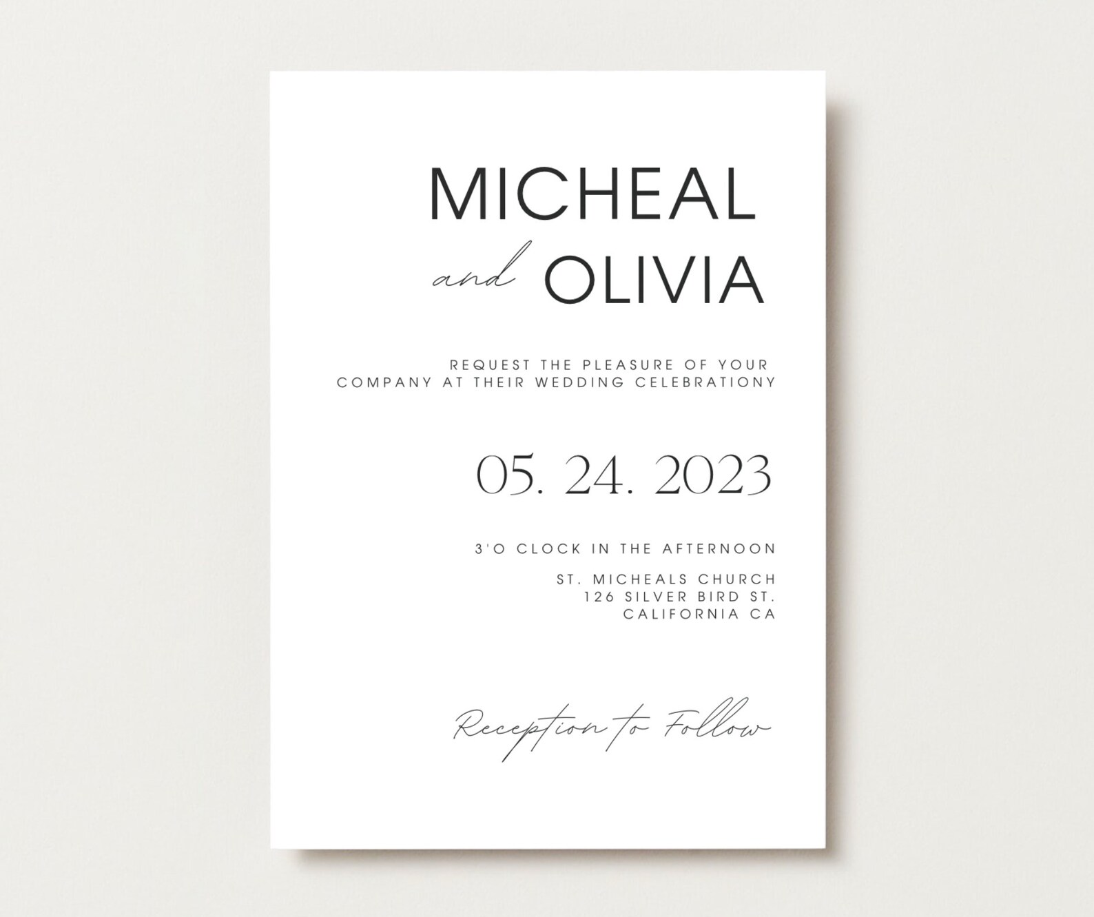Save the Date Template | Modern Save the Date Template | Minimal Save ...