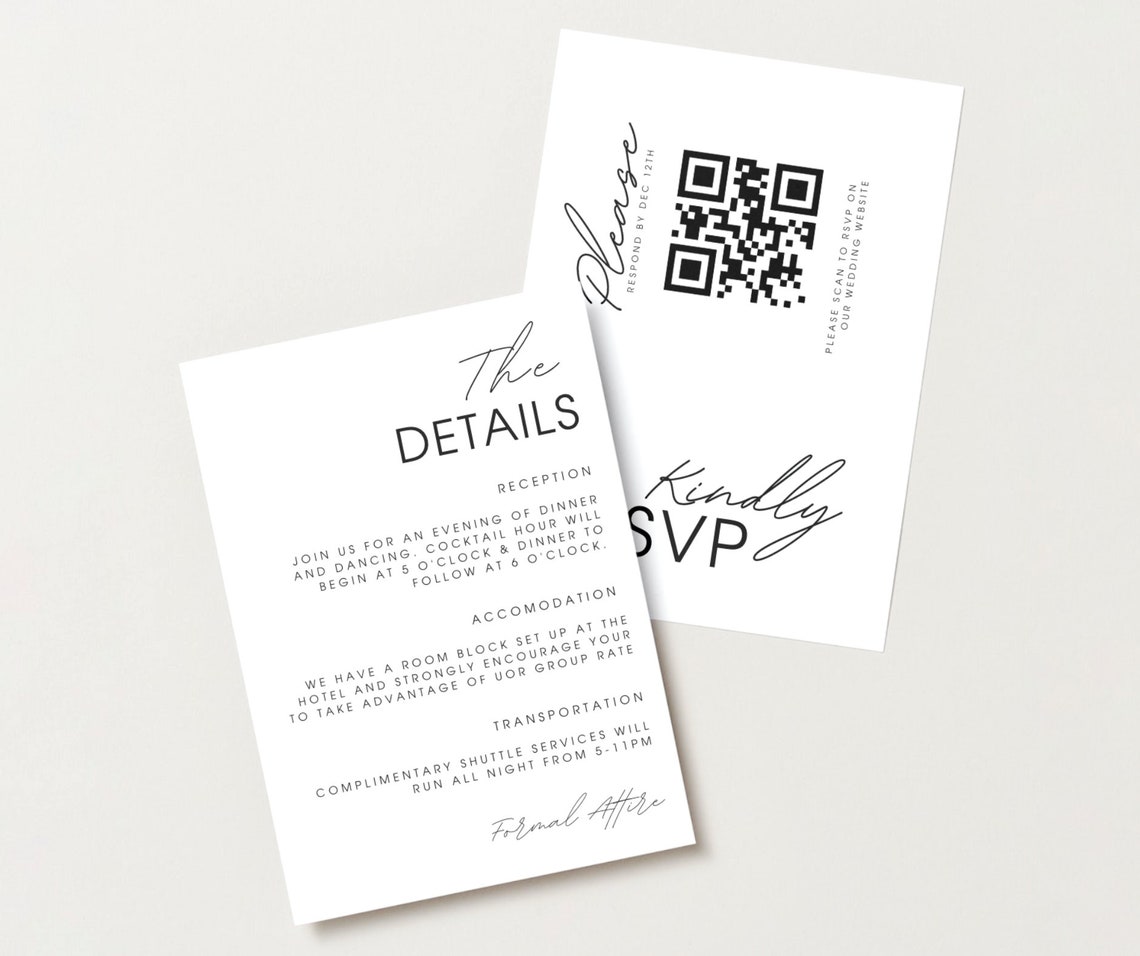 Save the Date Template | Modern Save the Date Template | Minimal Save ...