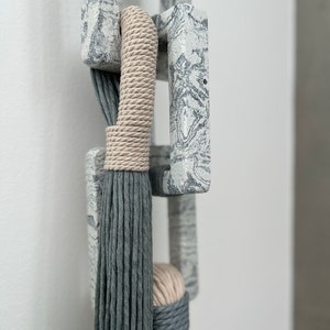 Marble Chain Decor// Macrame Wall Hanging// Fiber Art// Small Wall ...
