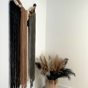 Wood Chain Decor// Macrame Wall Hanging// Fiber Art// Wall Decoration ...