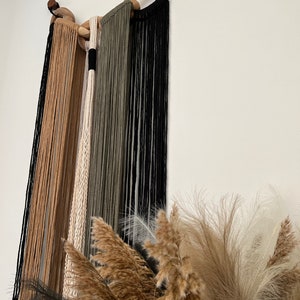 Wood Chain Decor// Macrame Wall Hanging// Fiber Art// Wall Decoration ...