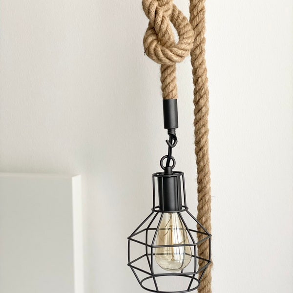 Jute Pendant Light - Etsy