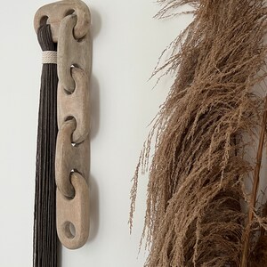 Wood Chain Decor// Macrame Wall Hanging// Fiber Art// Wall Decoration ...