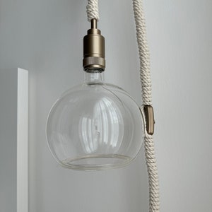 Macrame Pendant Light// Hanging Rope Light// Home Decor// Wall Hanging ...