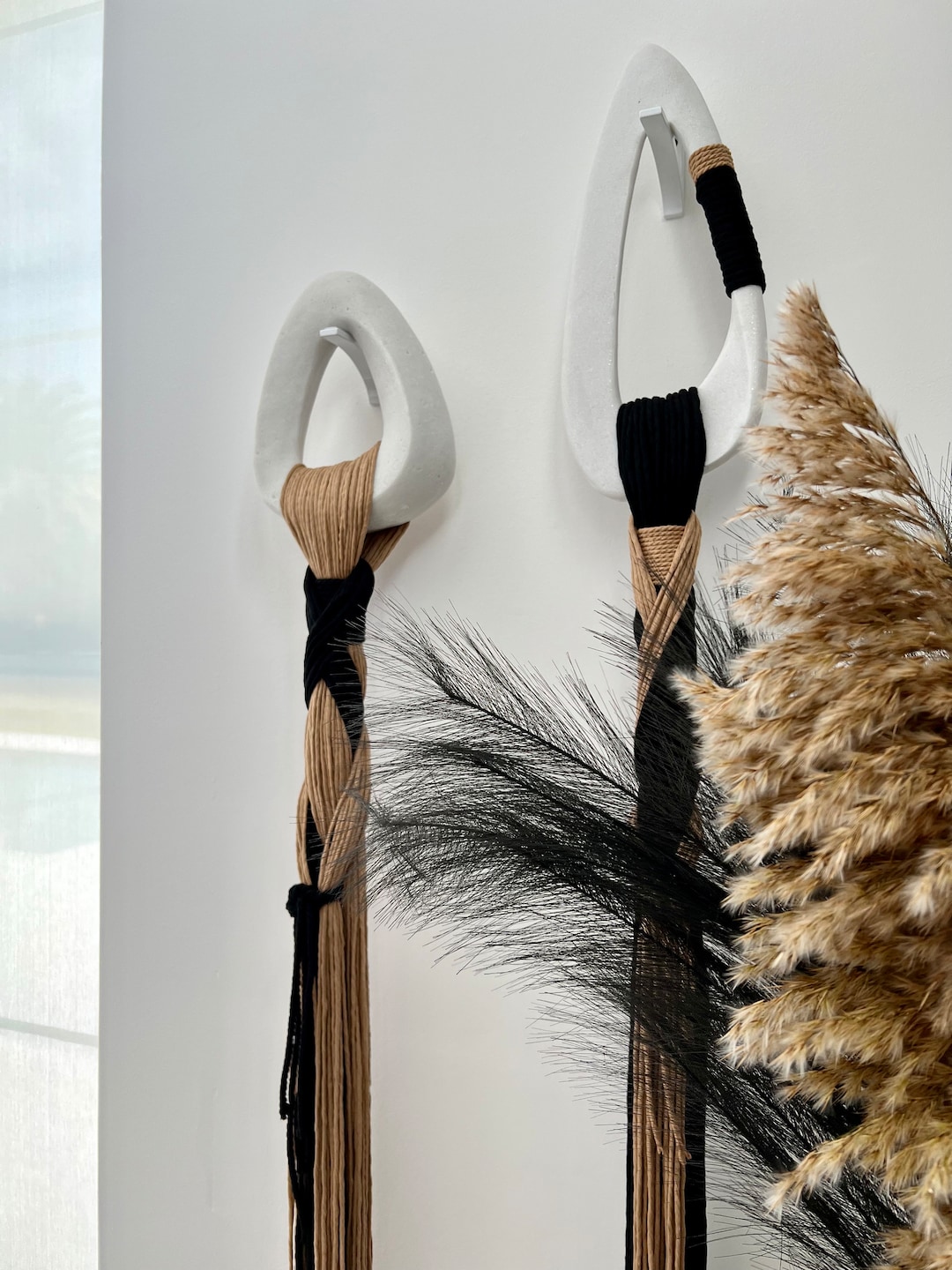 Set-2 Decorative Wall Hanging// Contemporary Decor// Fiber Art// Small ...