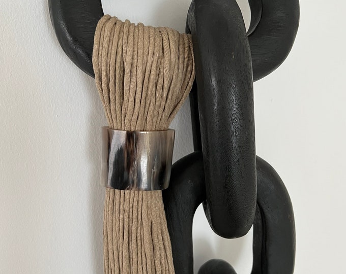 Wood Chain Decor// Macrame Wall Hanging// Fiber Art// Wall Decoration ...